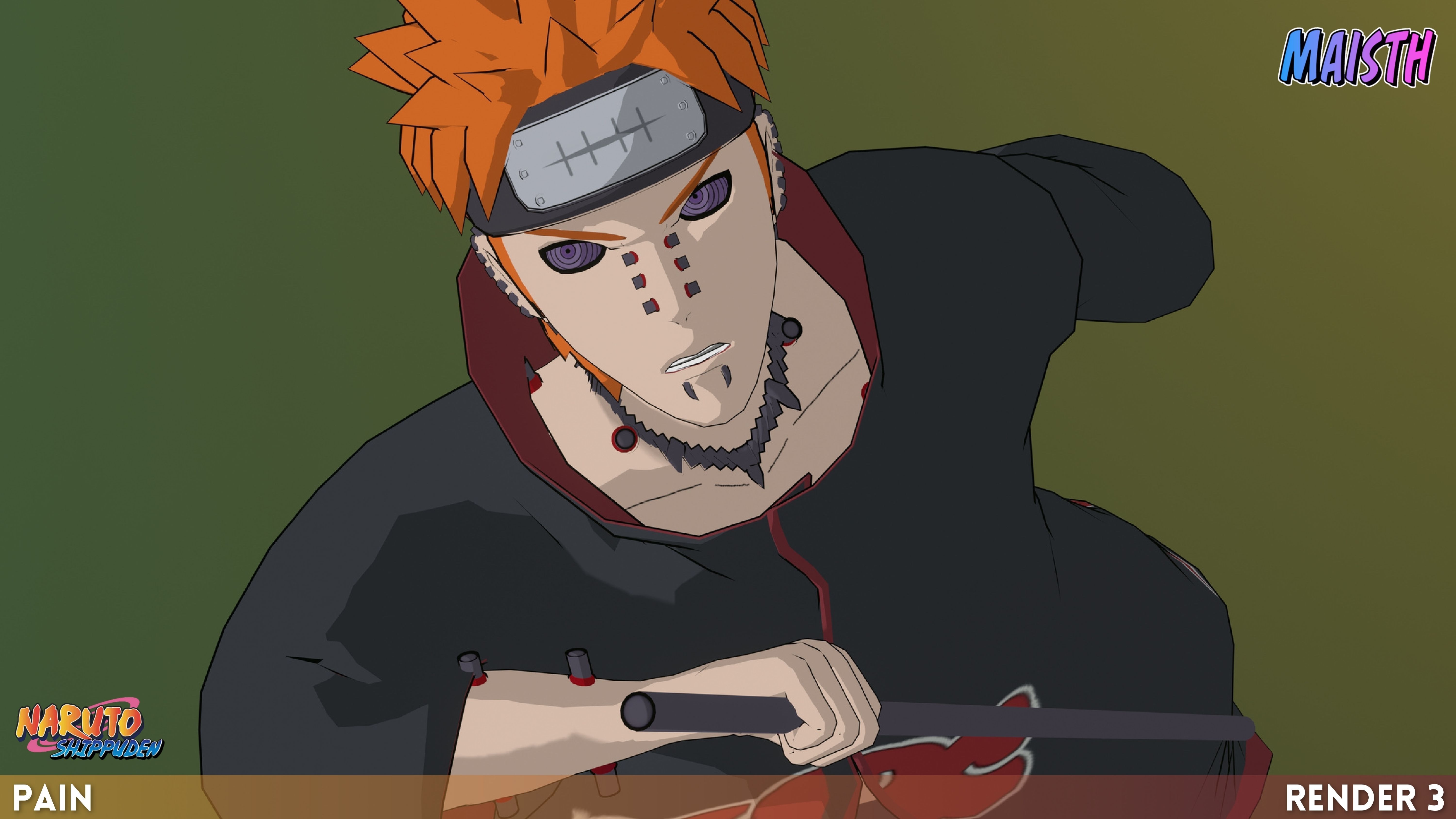 Pain - Naruto Shippuden - 3D Model - Rigged 3D model rigged | CGTrader