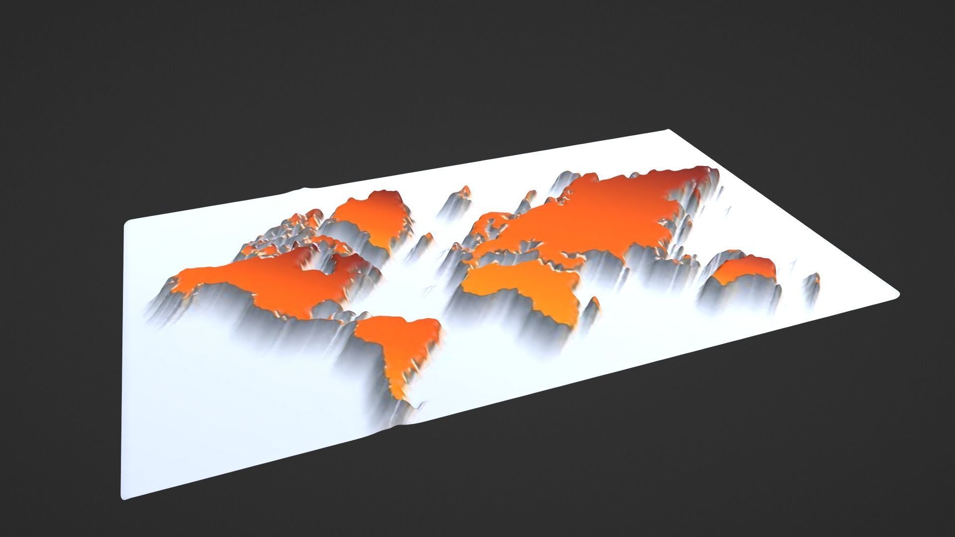 3D model World Map Topography VR / AR / low-poly | CGTrader