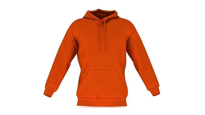 3D model Hoodie Generic Orange VR / AR / low-poly | CGTrader