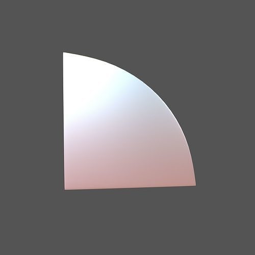 3D model Quarter Circle v1 003 VR / AR / low-poly | CGTrader