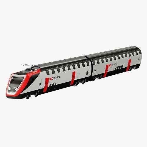 3D model SBB electric swiss train VR / AR / low-poly | CGTrader