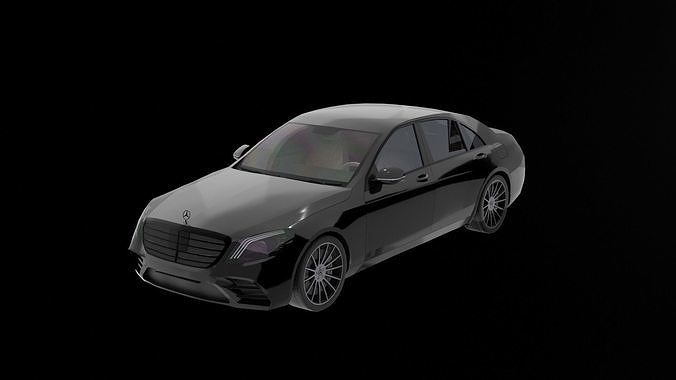 Mercedes-Benz S class free VR / AR / low-poly 3D model animated rigged ...