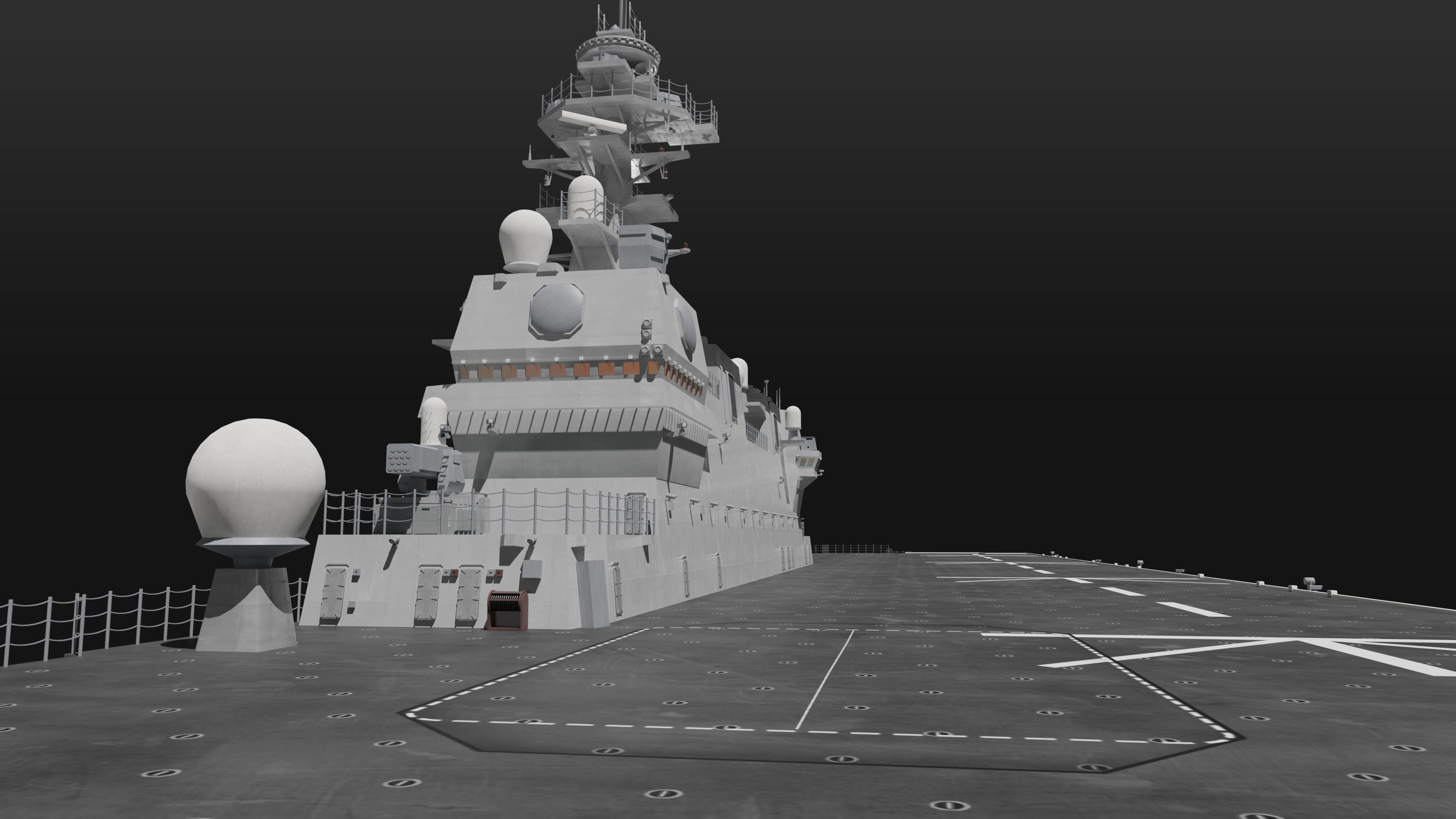 JMSDF Izumo class helicopter carrier model 3D model | CGTrader
