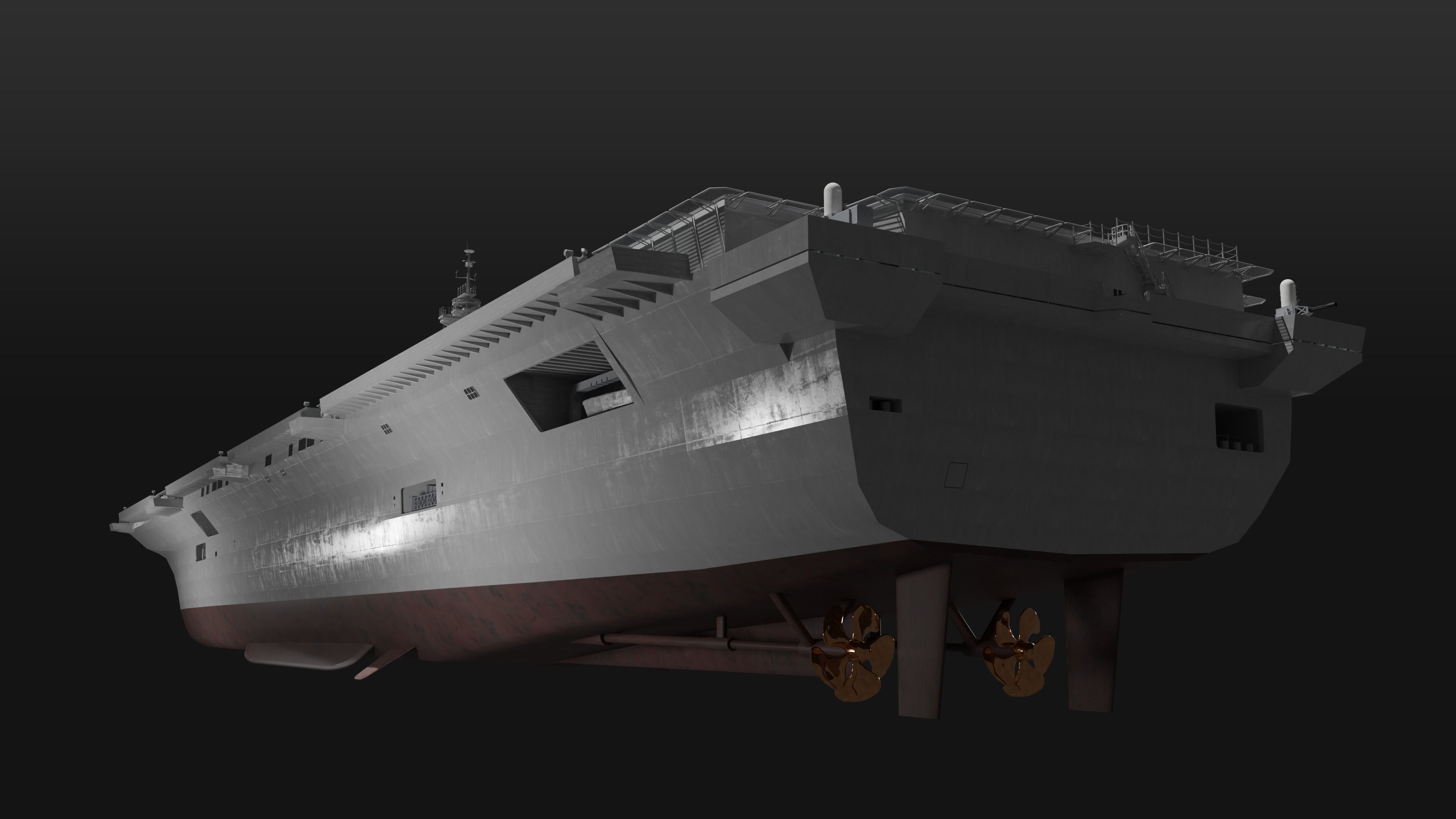 JMSDF Izumo class helicopter carrier model 3D model | CGTrader