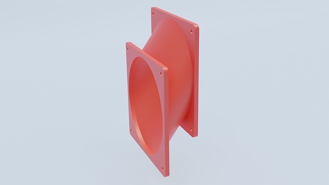 120mm fan offset duct Fan 3D model 3D printable | CGTrader