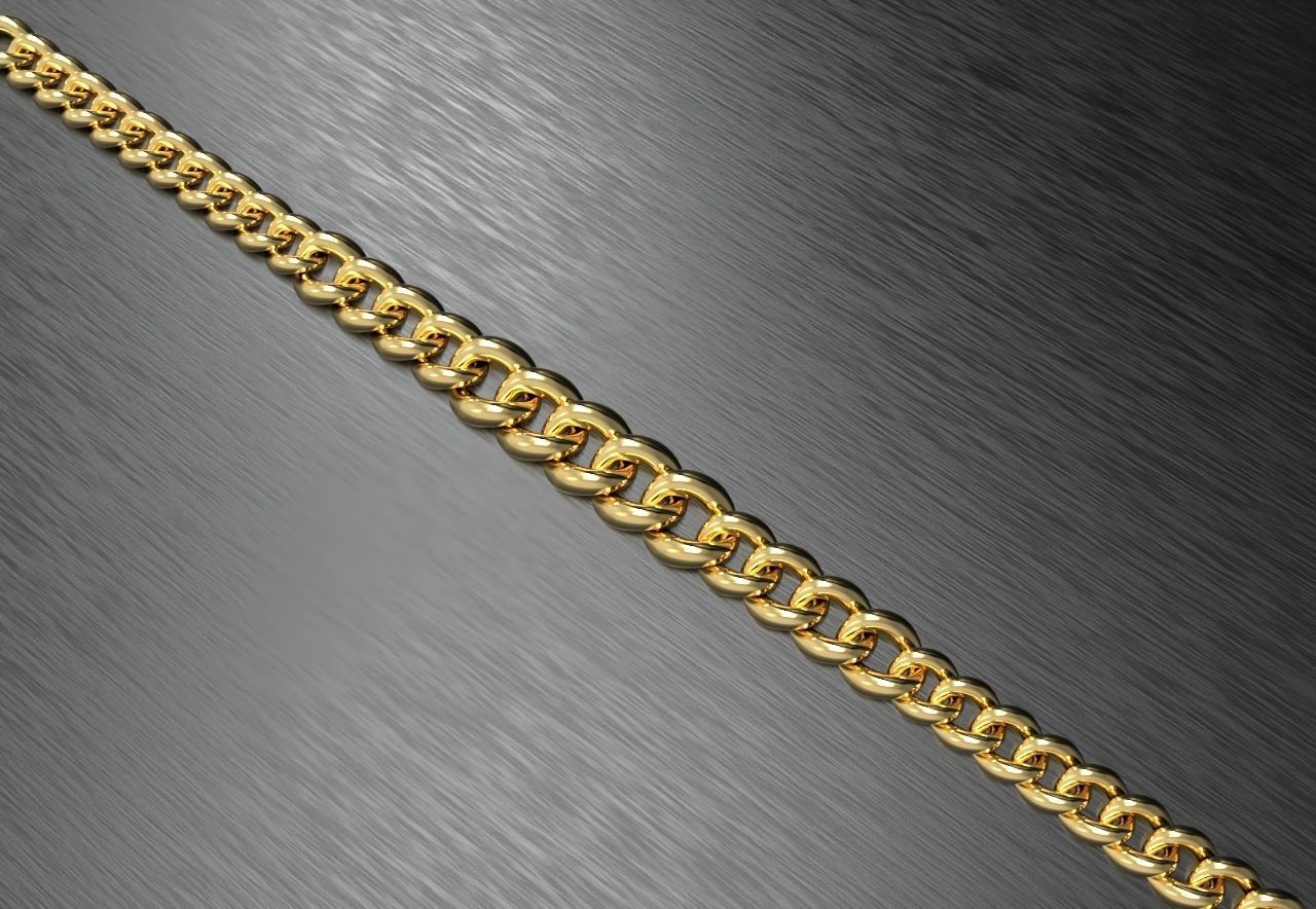 Oval Graduated Cuban Chain Necklace 3D model 3D printable | CGTrader