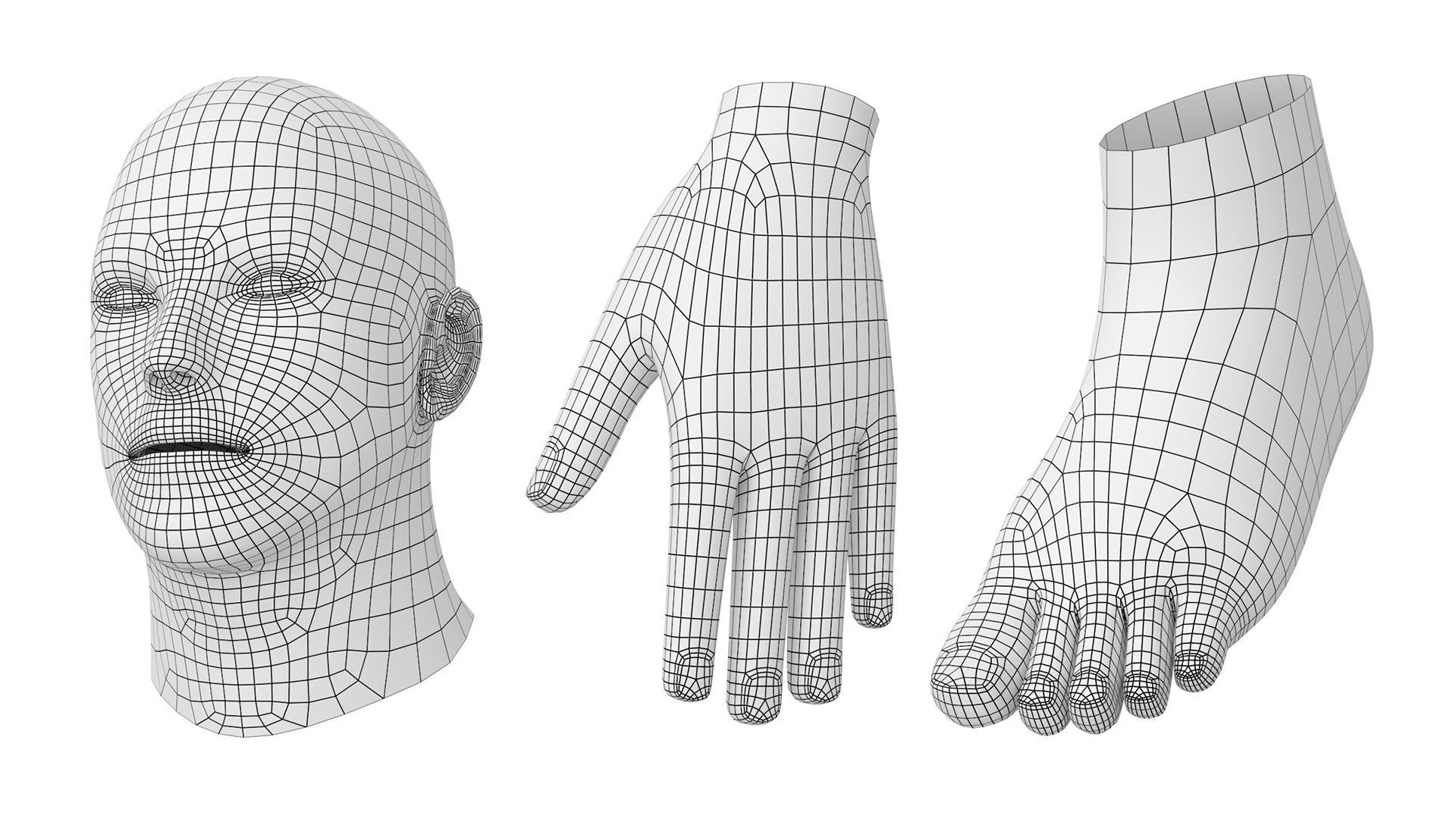 Male Hero in Three Poses Base Mesh 3D model | CGTrader