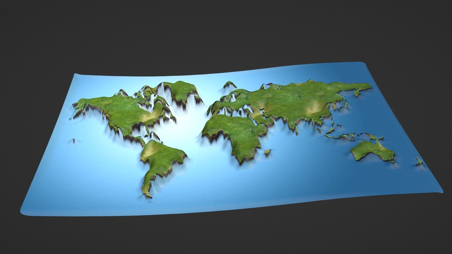 3D model World Map Topography VR / AR / low-poly | CGTrader