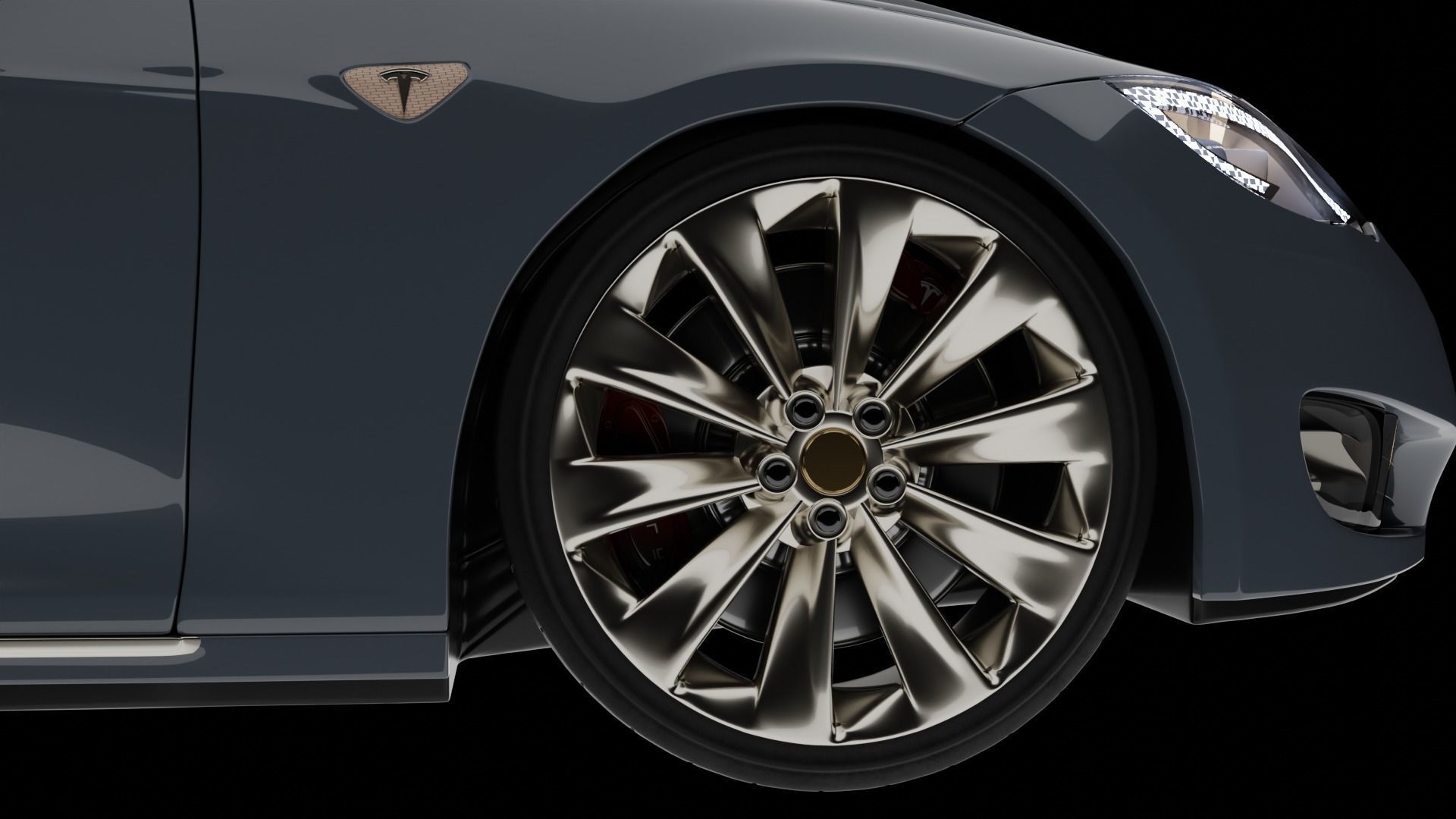 Tessla Model S 3D model animated rigged | CGTrader