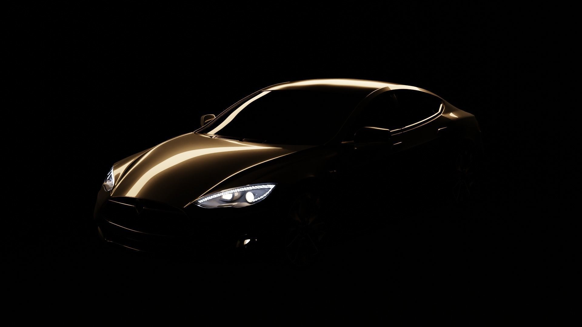 Tessla Model S 3D model animated rigged | CGTrader