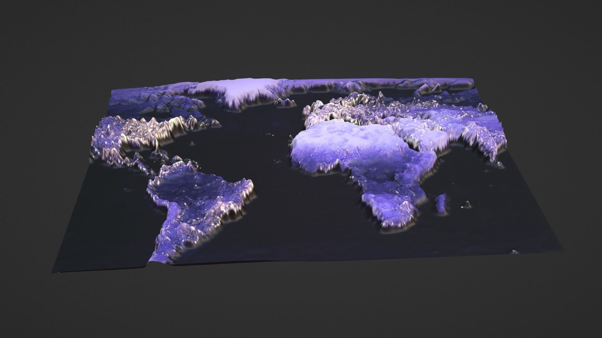 3D model World Map Topography VR / AR / low-poly | CGTrader