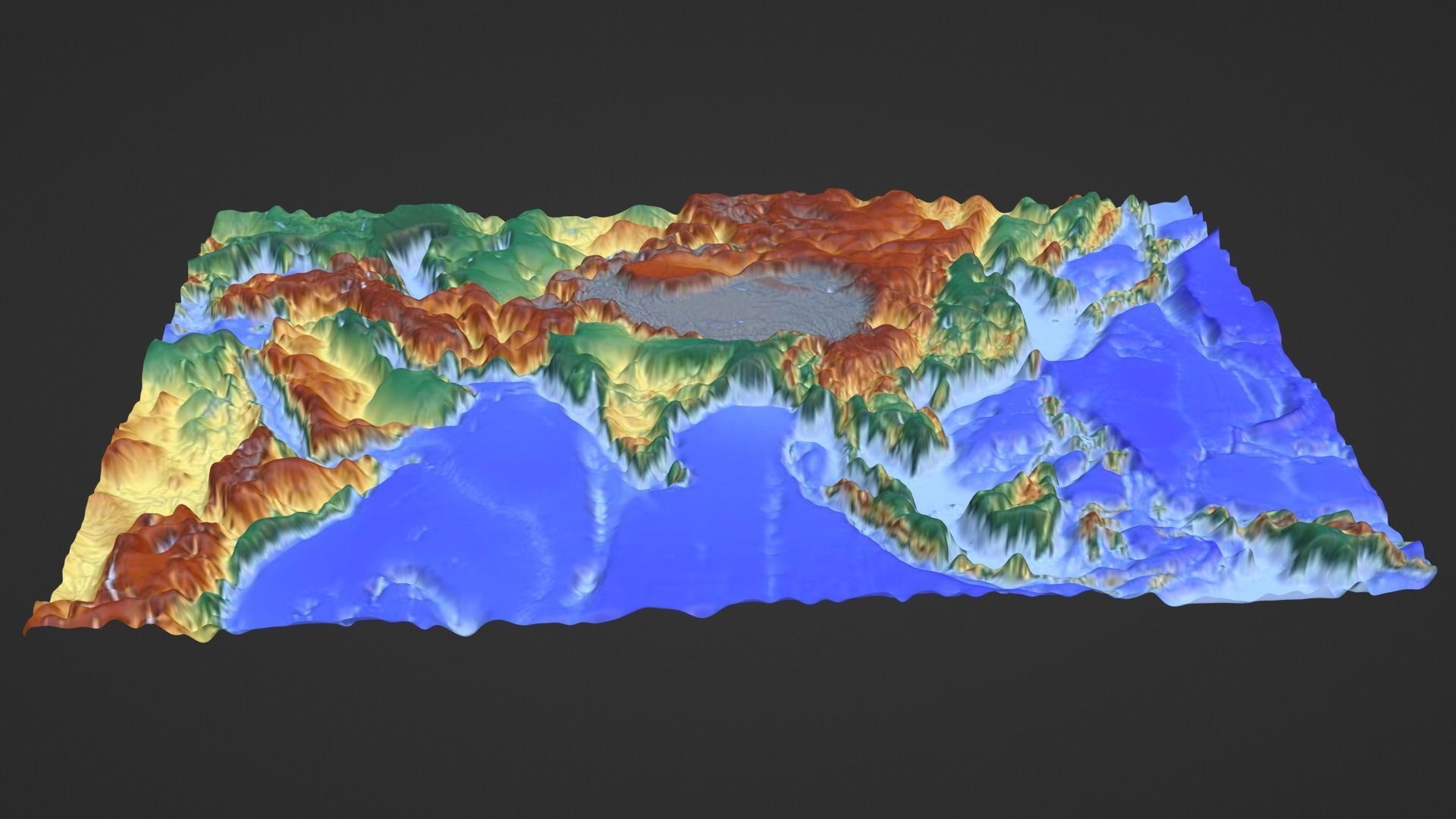 3D model Asia Map Topography VR / AR / low-poly | CGTrader