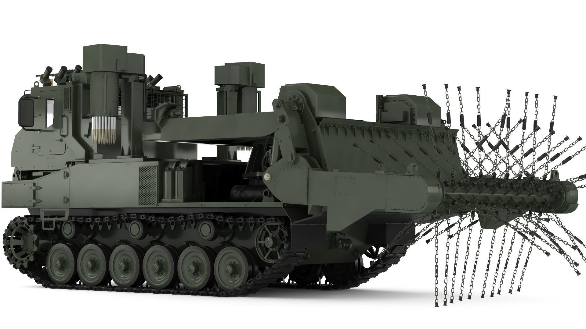 Mine cleaner vehicle 3D model animated rigged | CGTrader