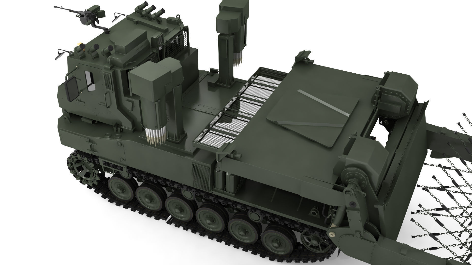 Mine cleaner vehicle 3D model animated rigged | CGTrader