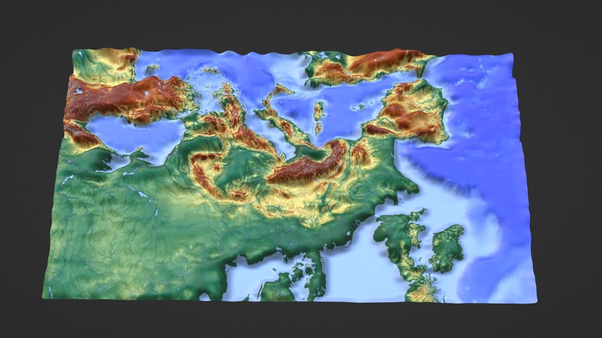 3D model Europe Map Topography VR / AR / low-poly | CGTrader