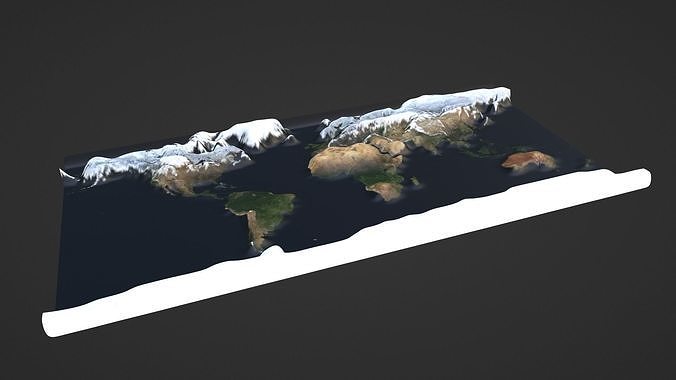 3D model World Map Topography VR / AR / low-poly | CGTrader