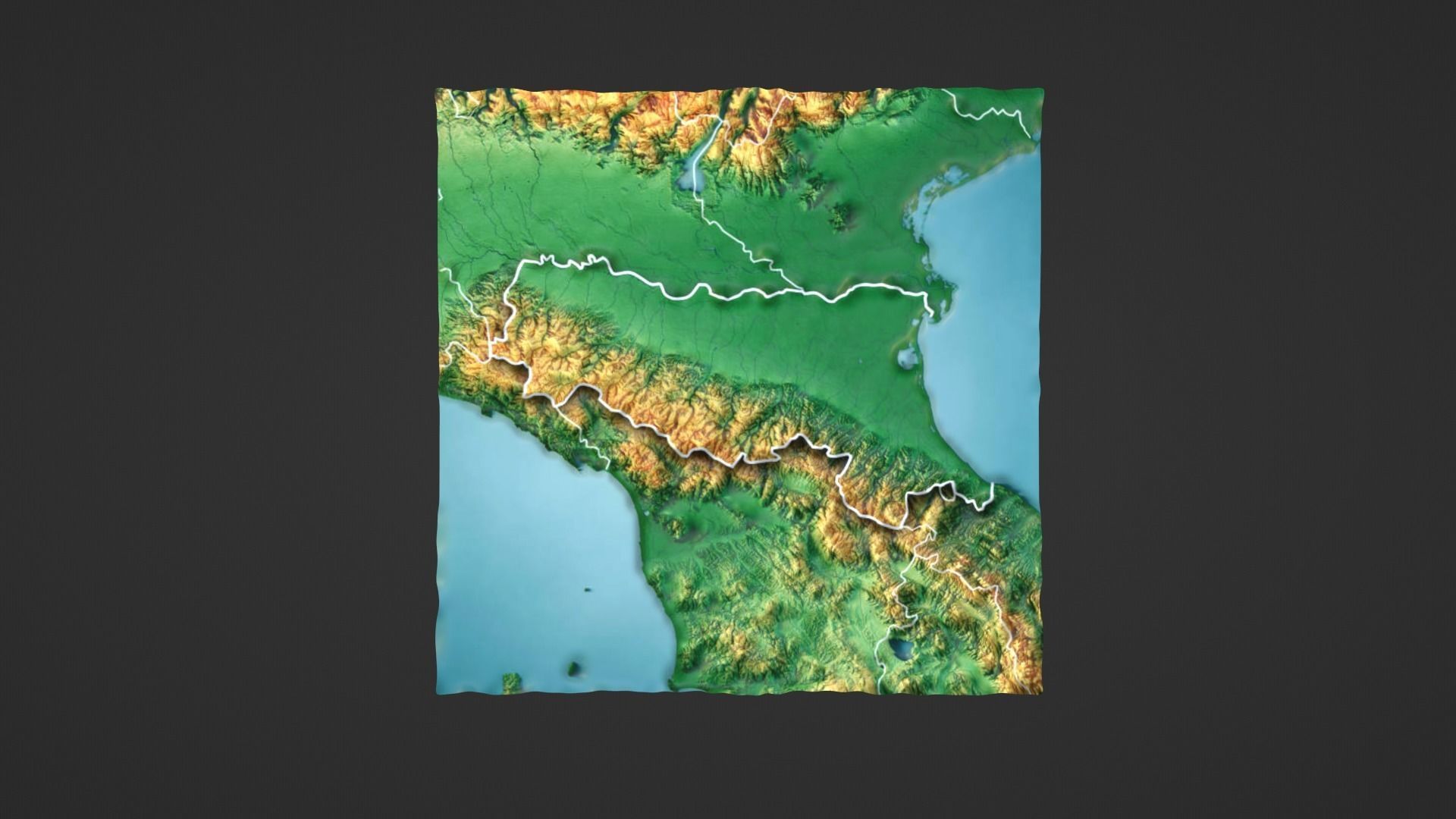 3D model Italy Map Topography VR / AR / low-poly | CGTrader