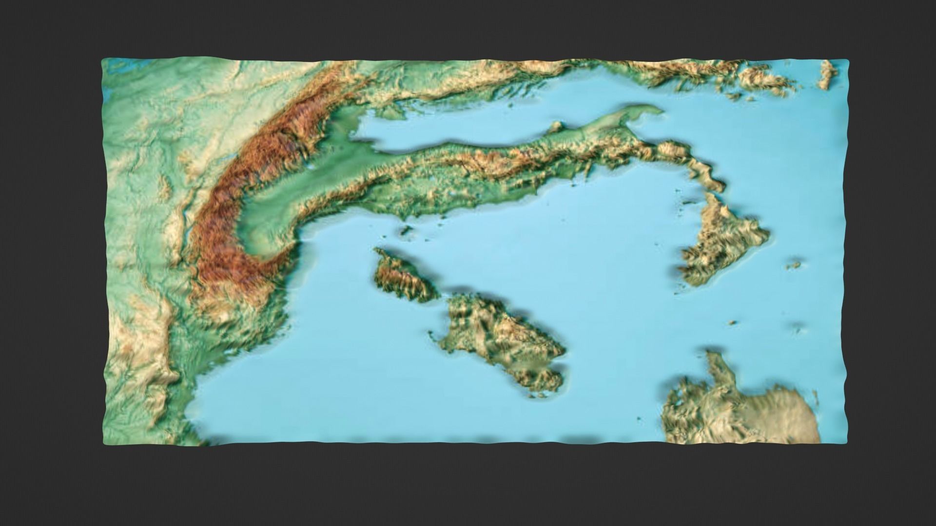 3D model Italy Map Topography VR / AR / low-poly | CGTrader