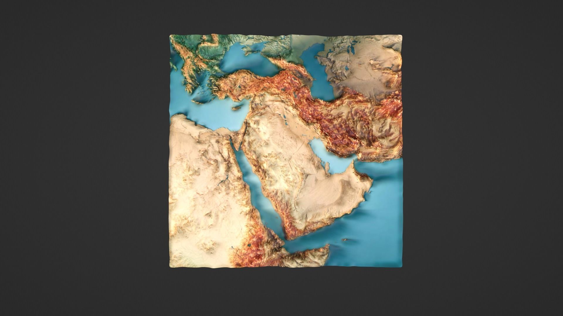 3D model Middle East Map Topography VR / AR / low-poly | CGTrader