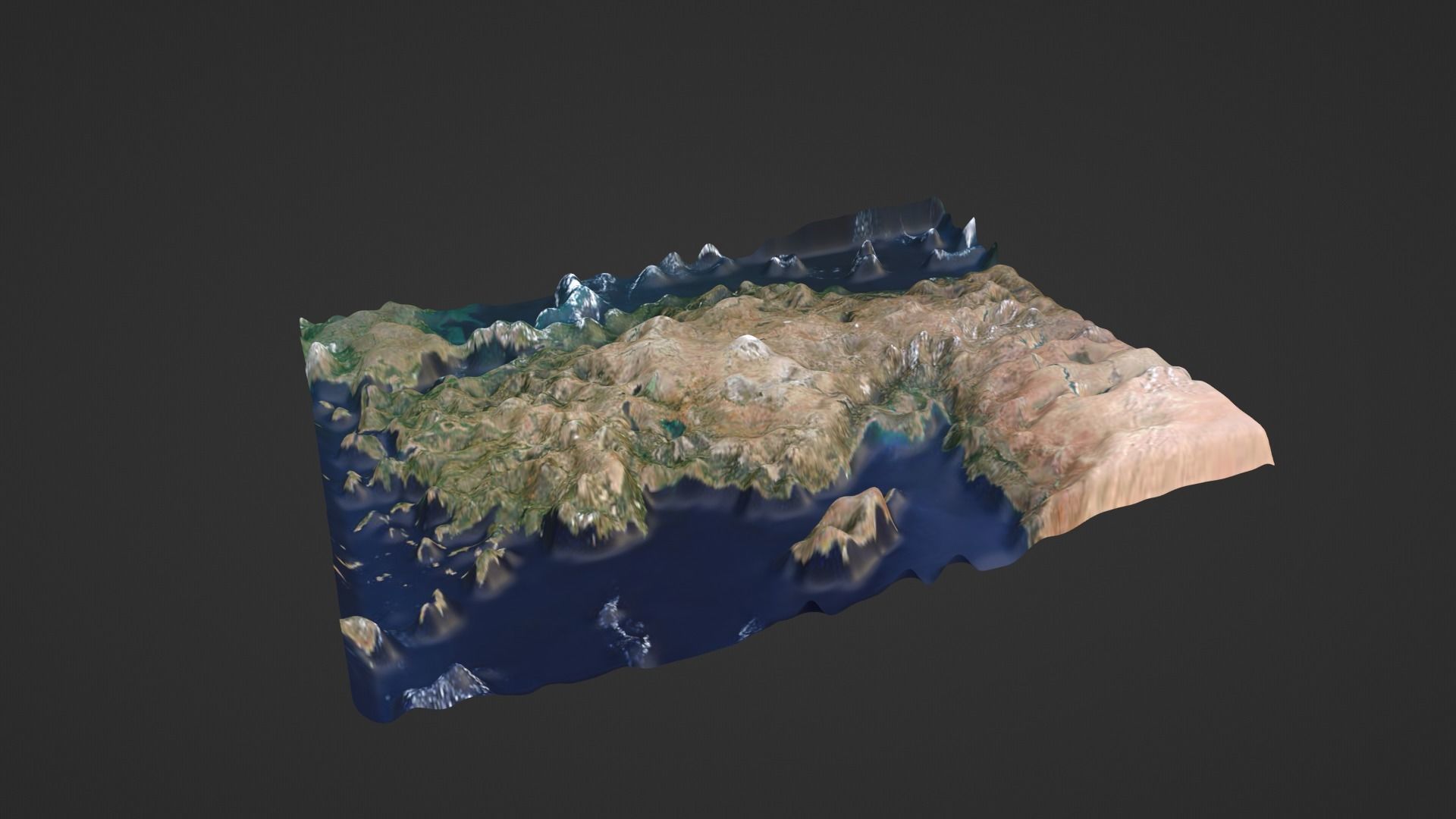 3D model Turkey Map Topography VR / AR / low-poly | CGTrader