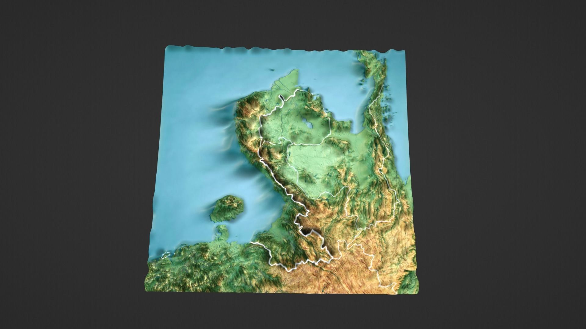3D model Vietnam Map Topography VR / AR / low-poly | CGTrader