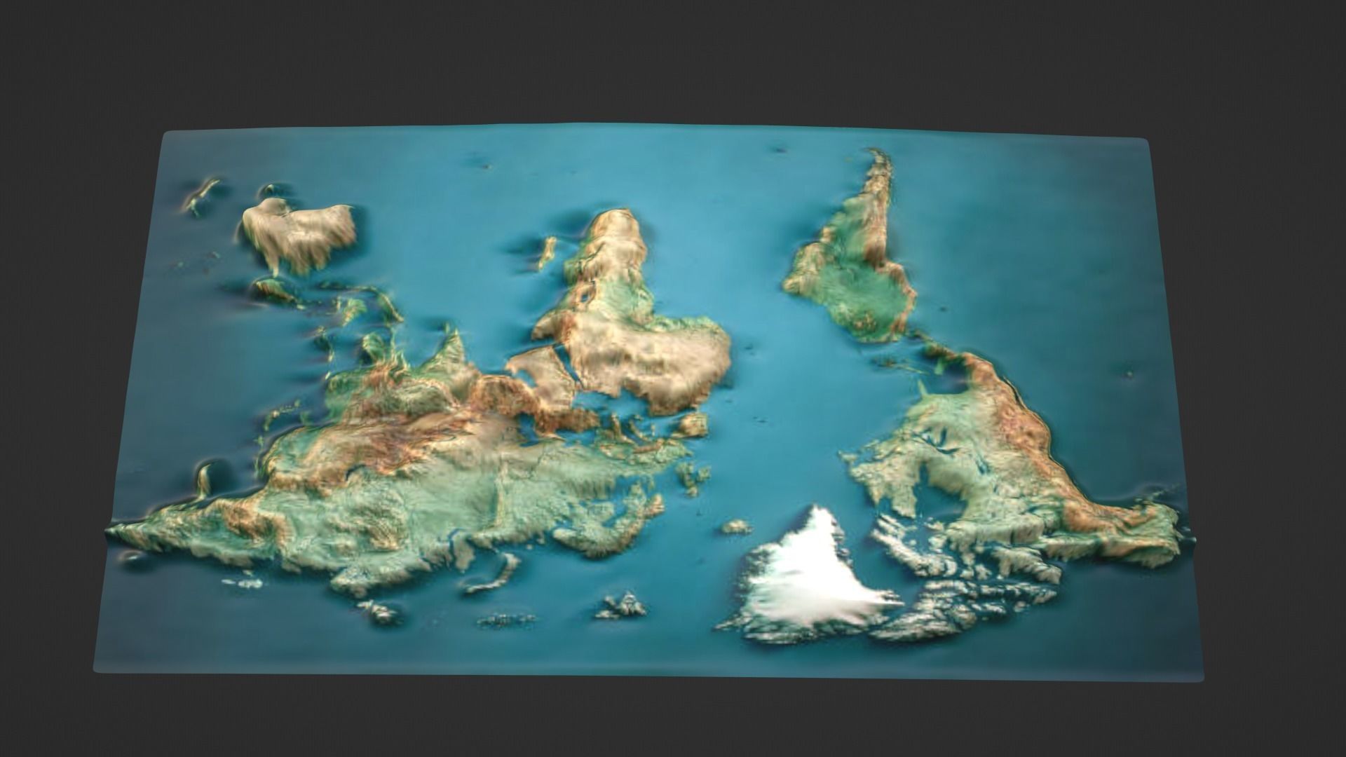 3D model World Map Topography VR / AR / low-poly | CGTrader