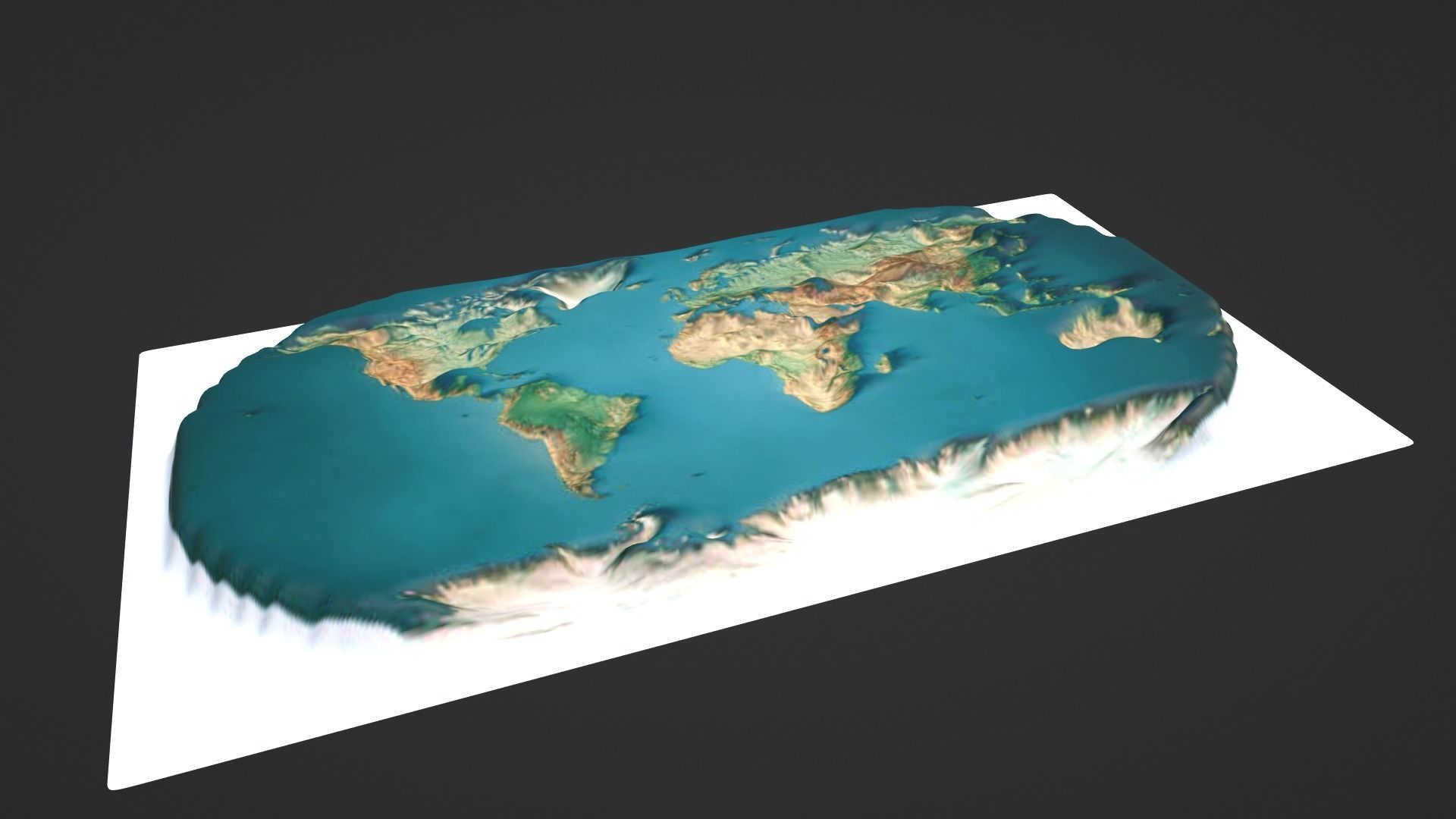 3D model World Map Topography VR / AR / low-poly | CGTrader