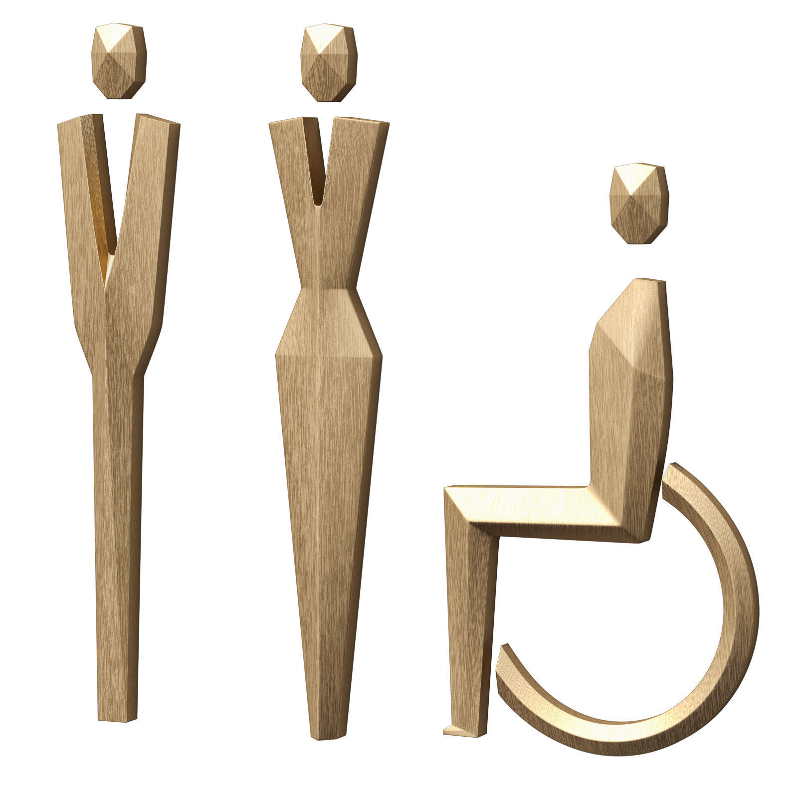 Bathroom signs 3D model | CGTrader