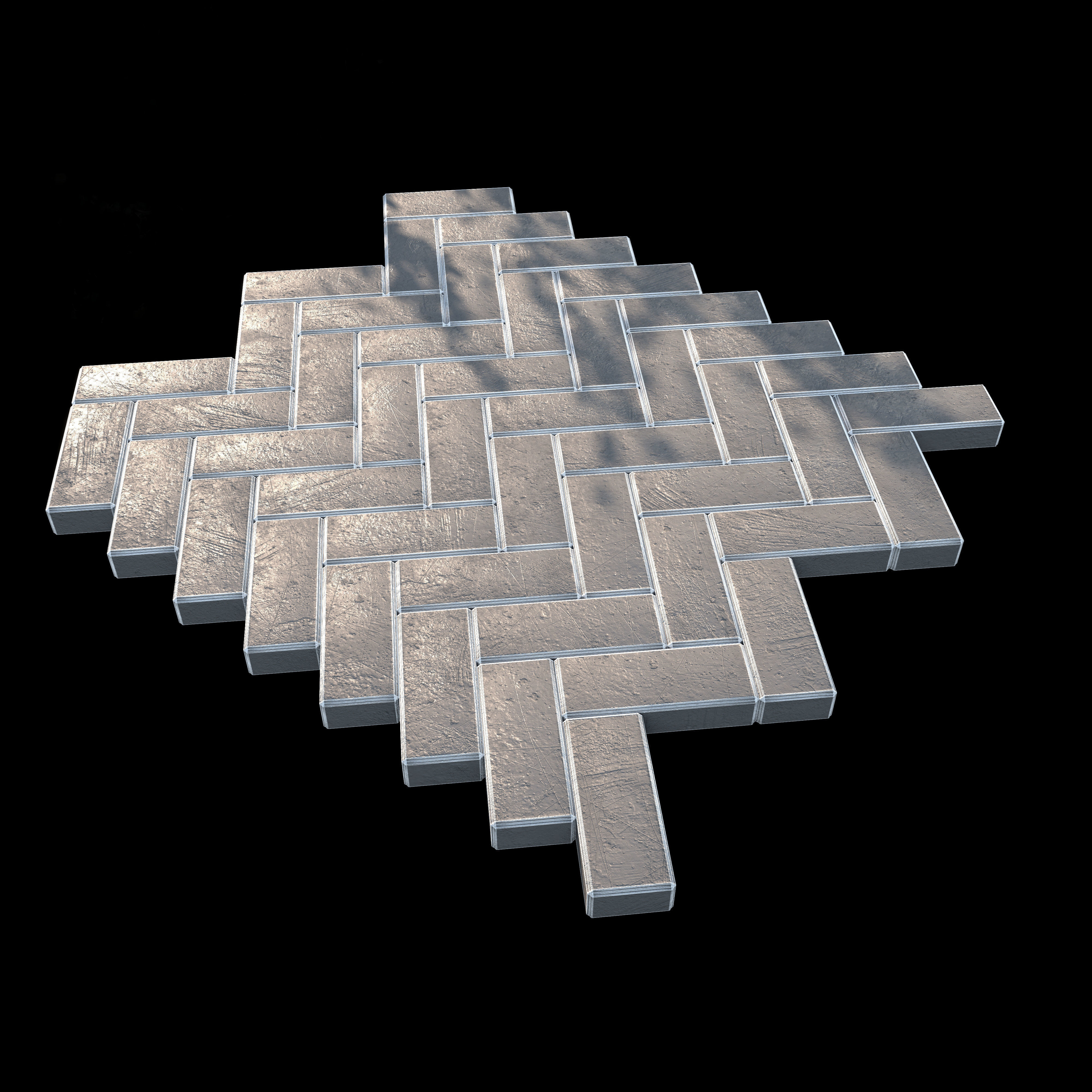 stone walkway paving 3d model -006 3D model | CGTrader