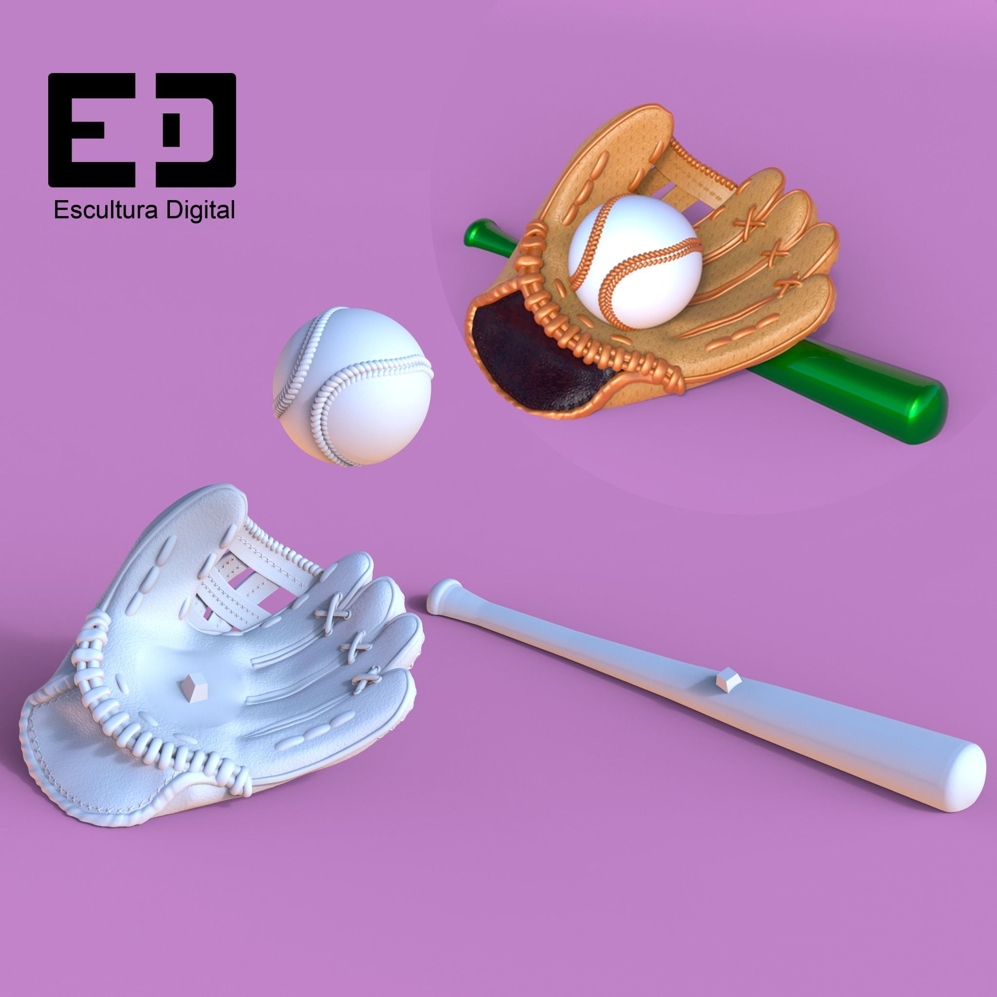 BEISBOL - BASEBALL 3D model 3D printable | CGTrader
