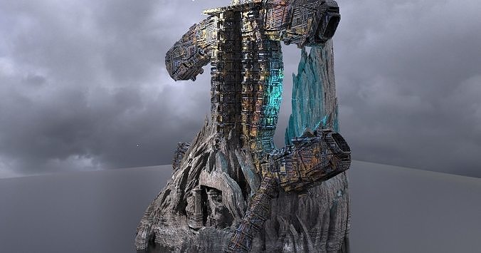 Alien Covenant Ship wreck rocks 3D model | CGTrader