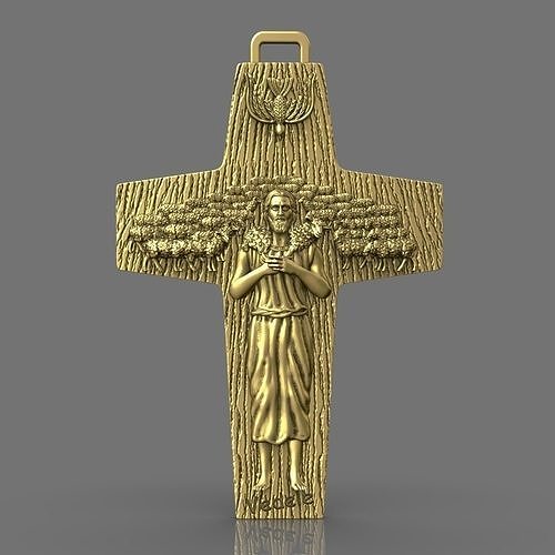 Cross of Pope Francis 3D model 3D printable | CGTrader