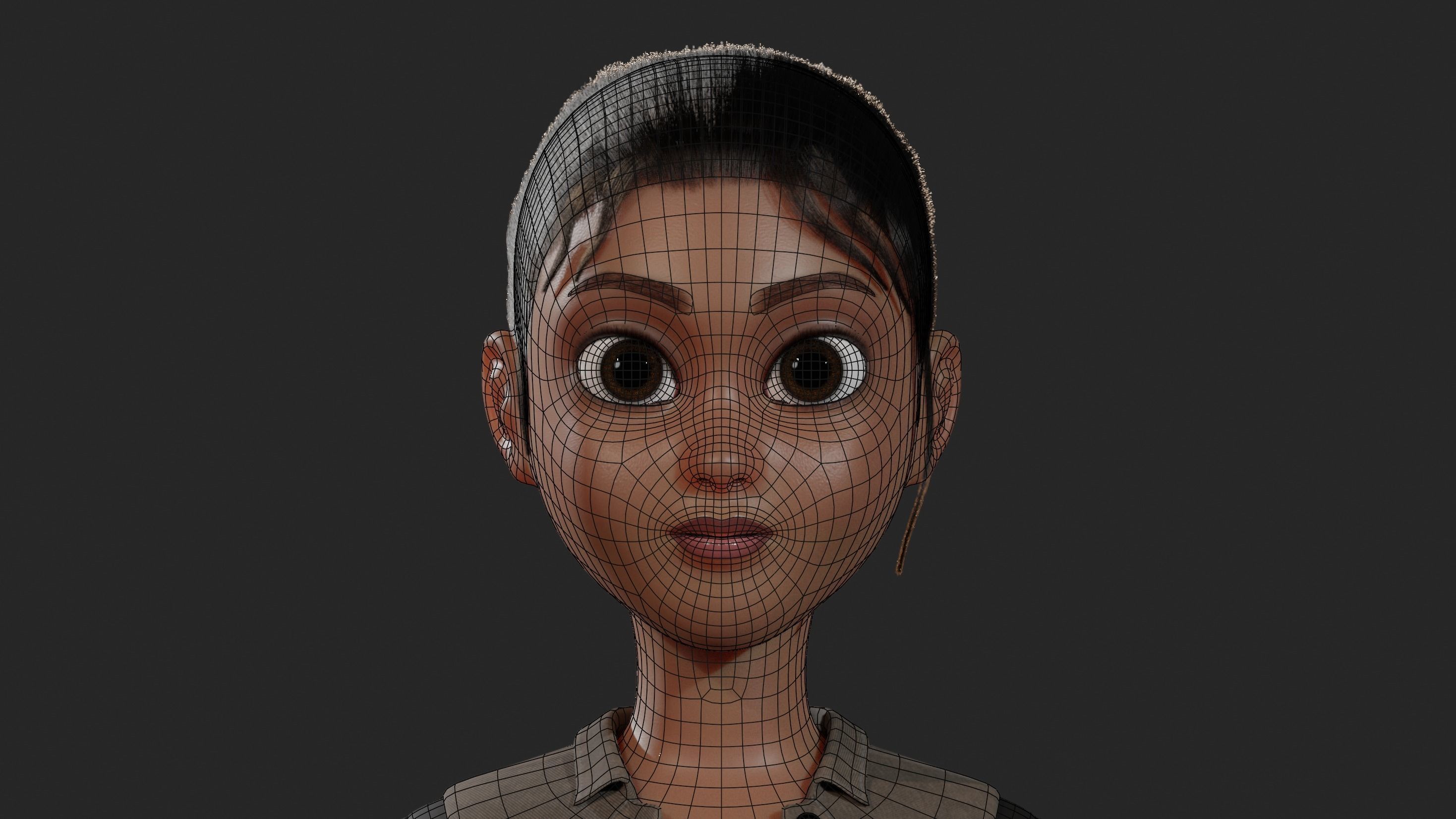 3D model Black Girl Cartoon Character Celia VR / AR / low-poly | CGTrader