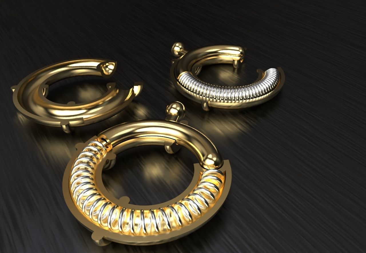 SPRING LOCK CLASP SAILOR LOBSTER 6 SIZE SET PACK 3D model 3D printable ...