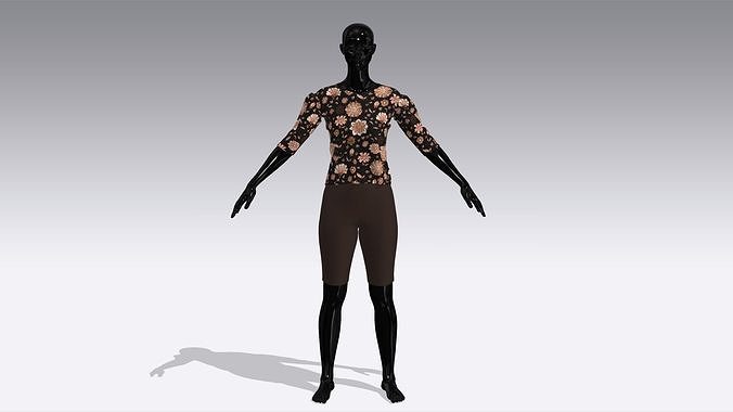 3D model Female Cloth Dress VR / AR / low-poly | CGTrader