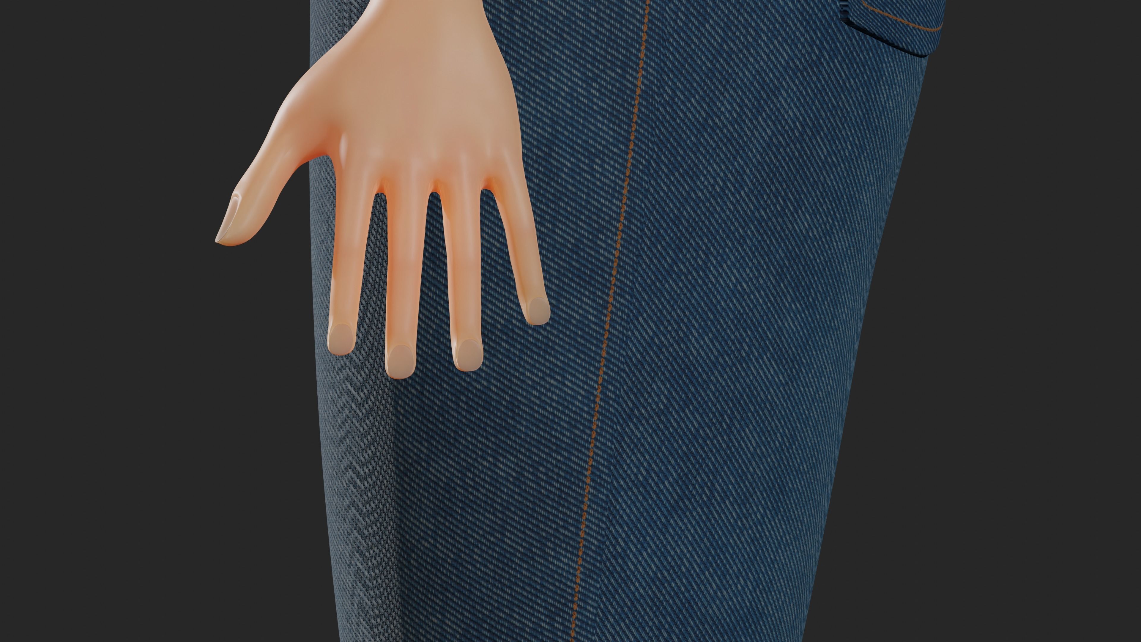 3D model White Girl Cartoon Character Michelle VR / AR / low-poly ...