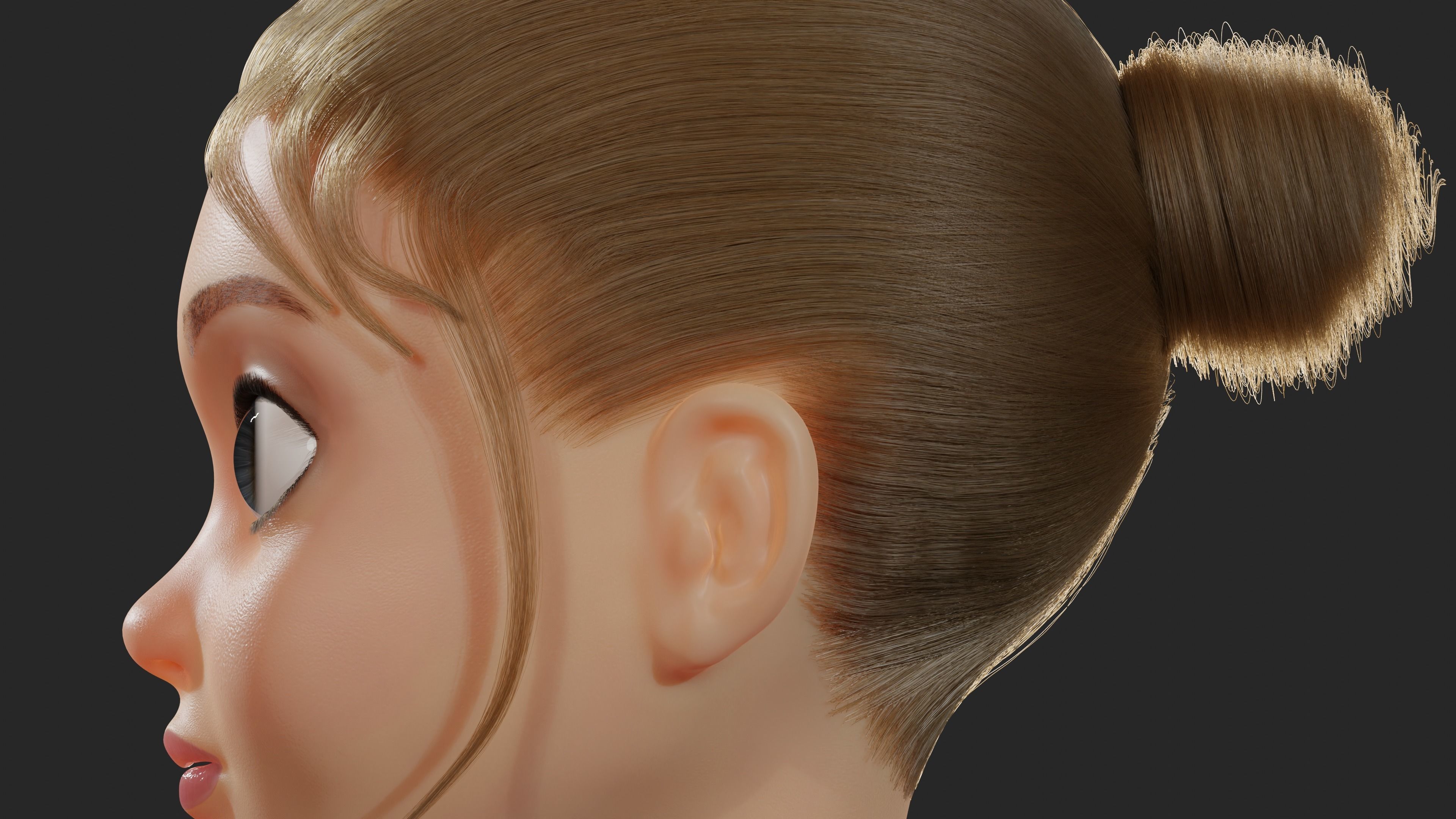 3D model White Girl Cartoon Character Michelle VR / AR / low-poly ...