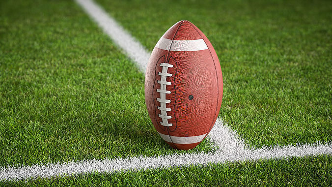 American Football ball 3D model | CGTrader