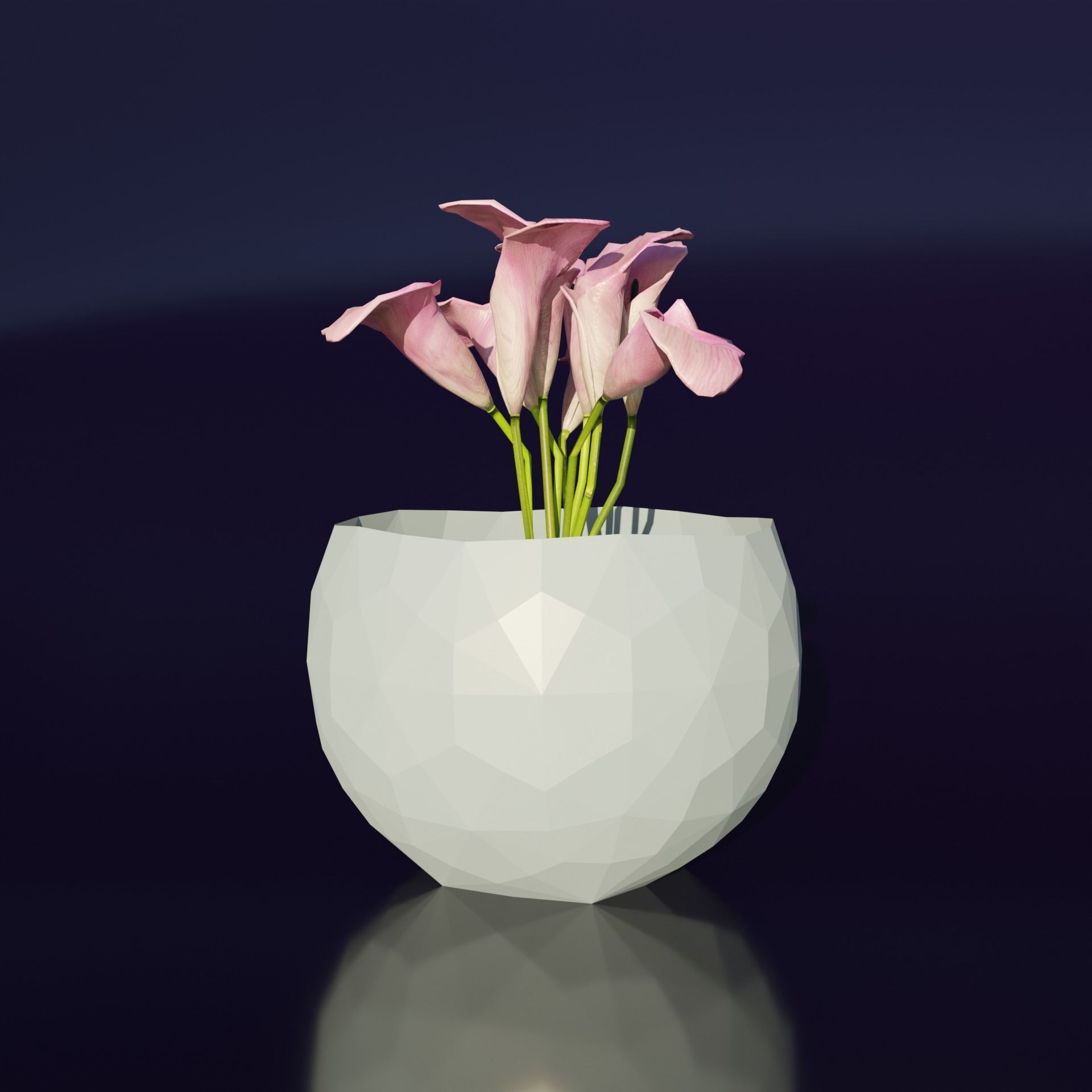 Flower Bowl vase V2 3D model | CGTrader