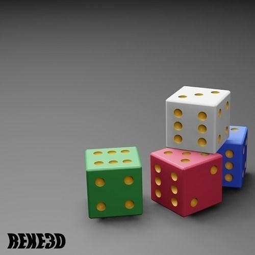 Dice Set 3D model 3D printable | CGTrader