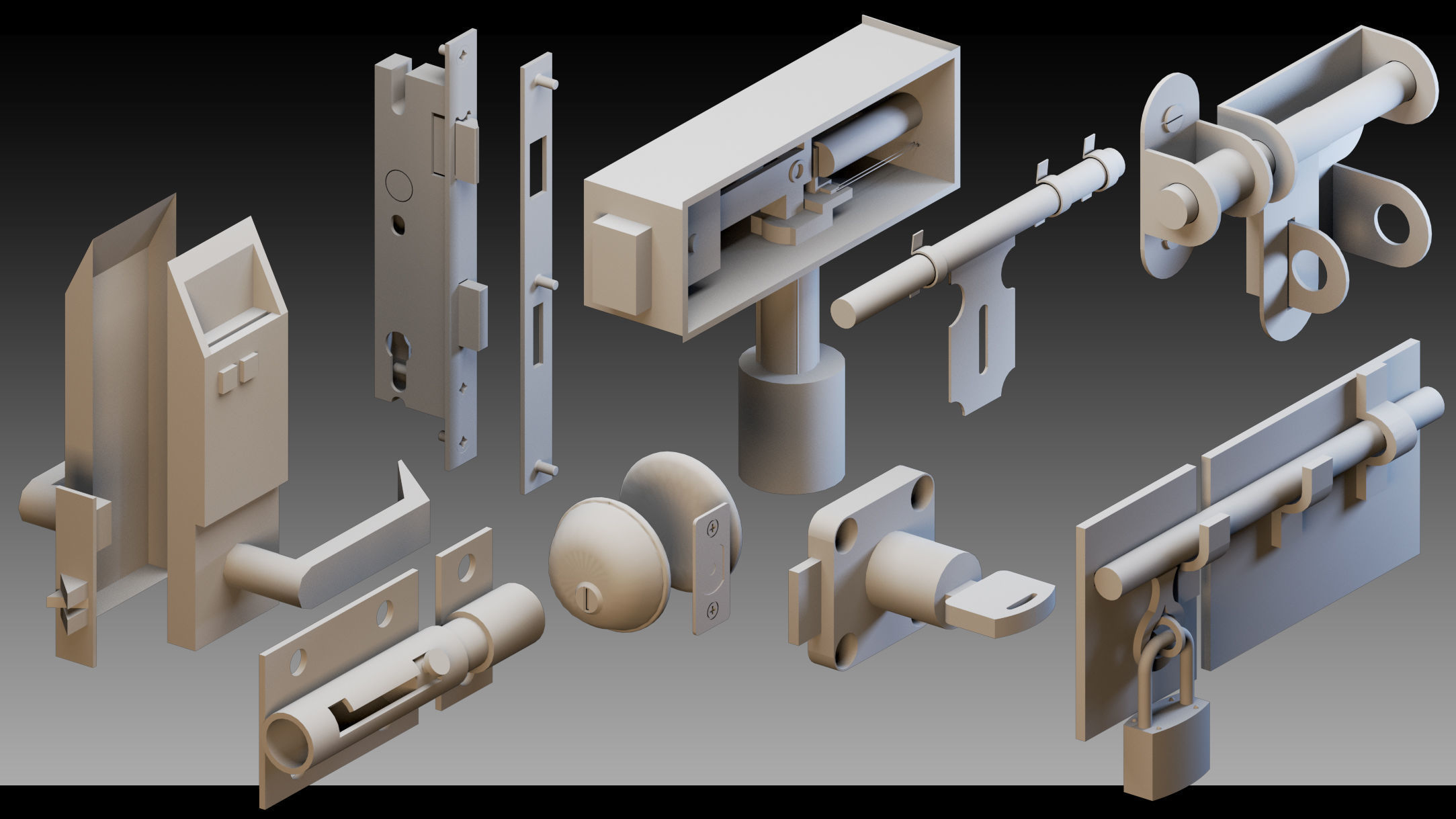 120 Keys and Locks- High detail 3d models 3D model | CGTrader
