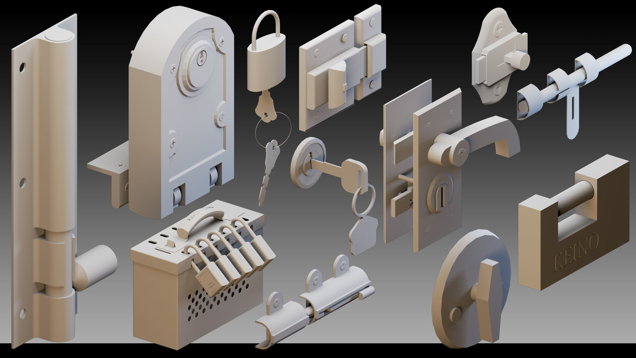 120 Keys and Locks- High detail 3d models 3D model | CGTrader