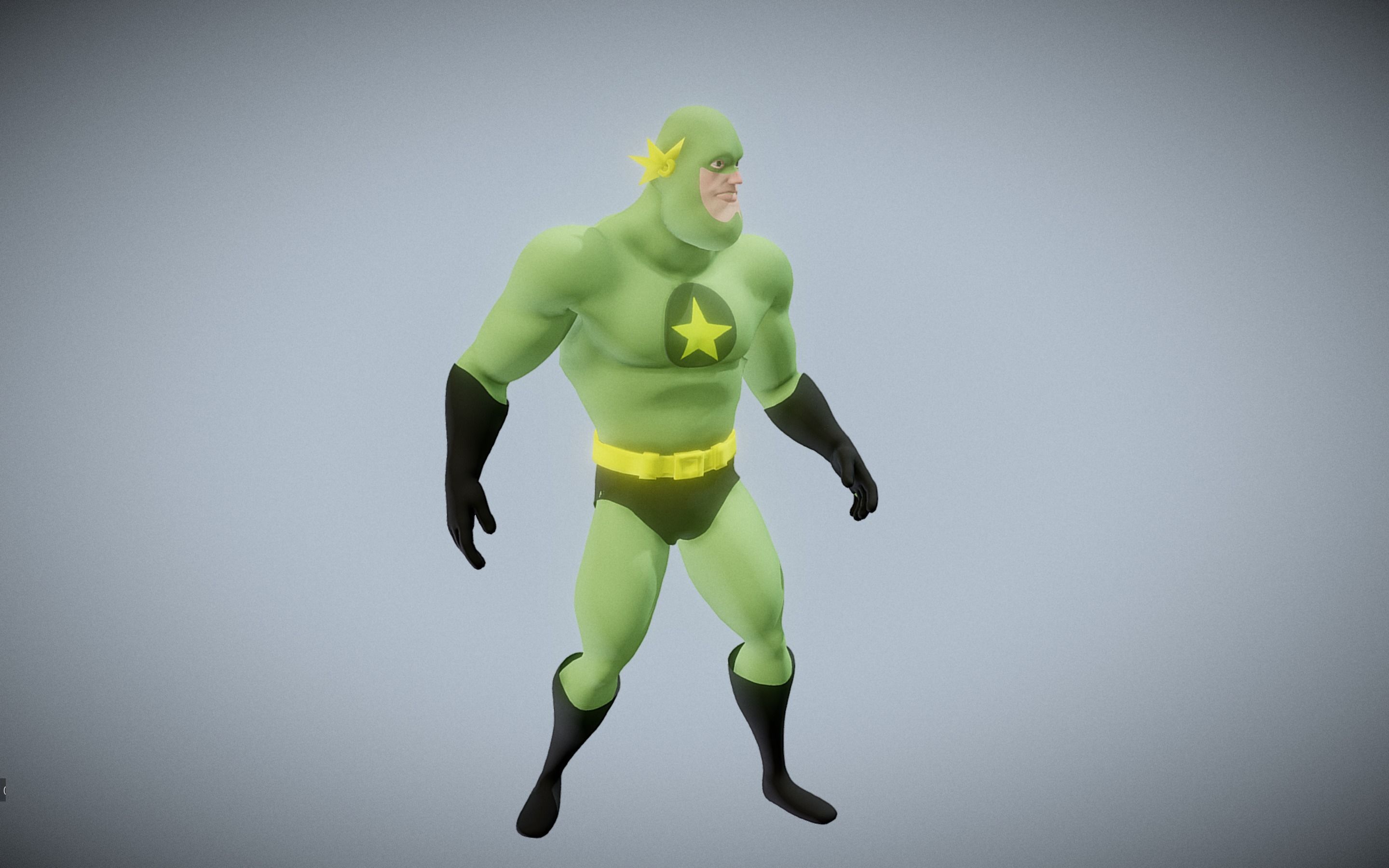 3D model Superhero - Male - Animated VR / AR / low-poly | CGTrader