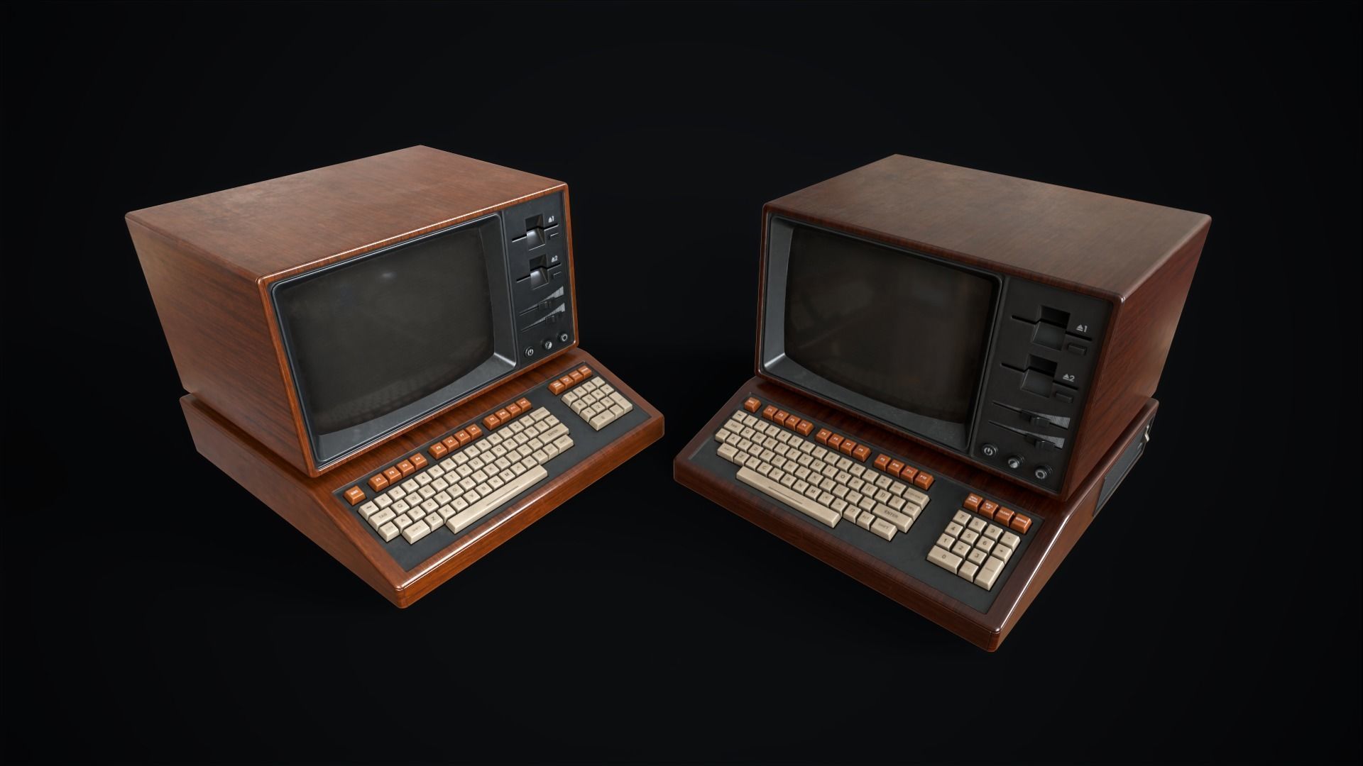 3D model Retro computer VR / AR / low-poly | CGTrader