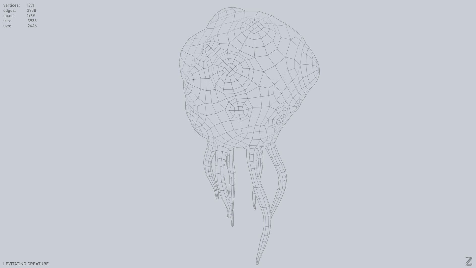 3D model Levitating creature VR / AR / low-poly | CGTrader