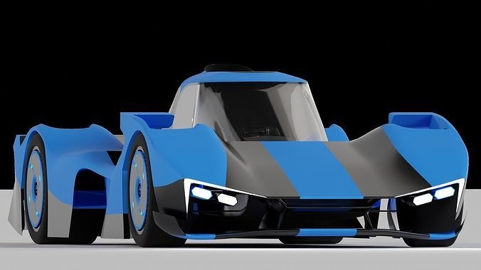 Le Mans Hyper Car Concept free 3D model animated rigged | CGTrader