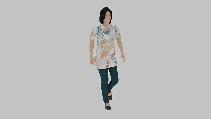 3D model Woman Walking Animation VR / AR / low-poly | CGTrader