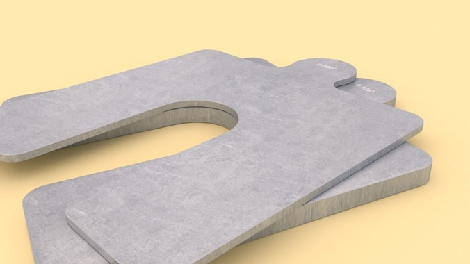 Size A Slotted Shims free 3D model | CGTrader