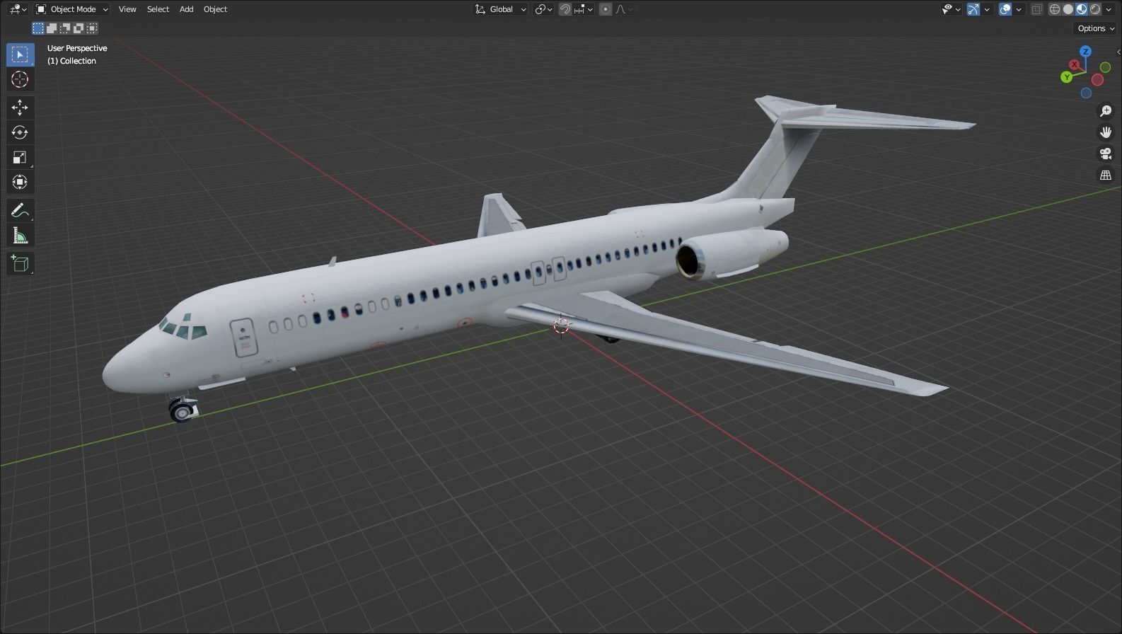 3D model Boeing 717 Low Poly Static Mesh VR / AR / low-poly | CGTrader
