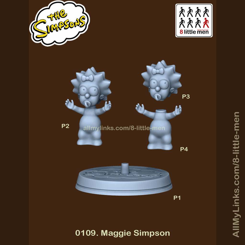0109 Maggie Simpson 3D model 3D printable | CGTrader